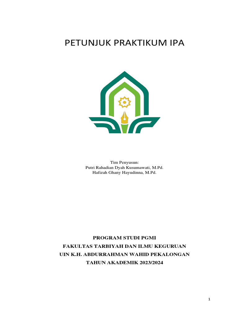 Petunjuk Praktikum IPA | PDF