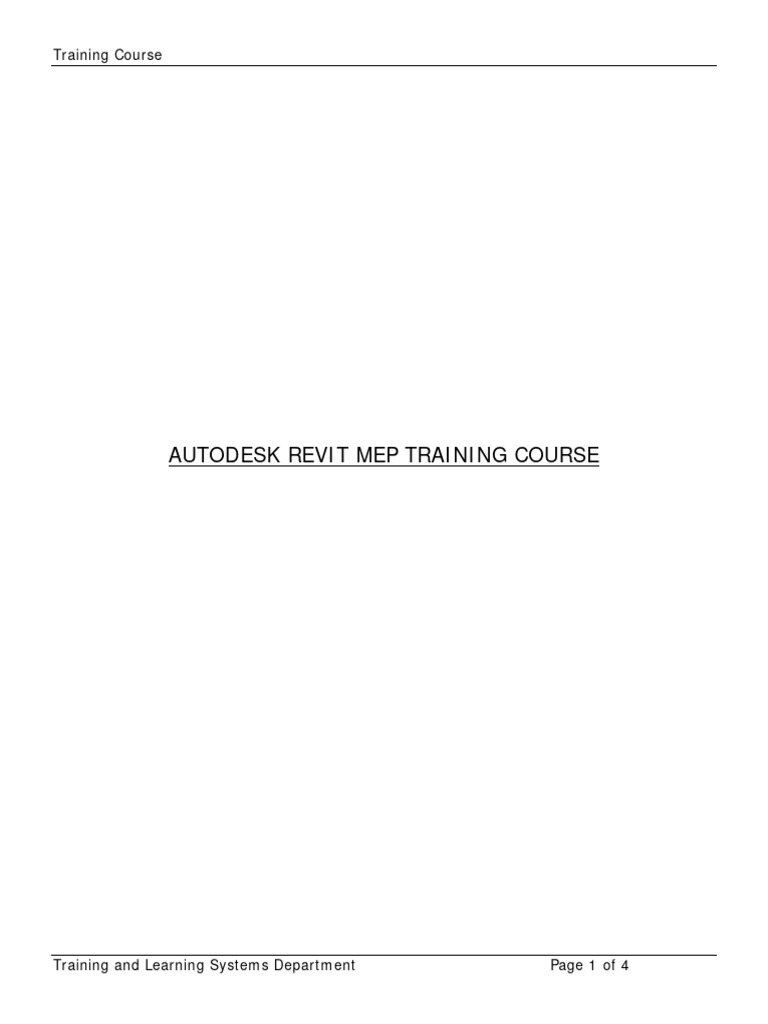 Autodesk Revit MEP Training Course | PDF | Autodesk Revit | Duct (Flow)