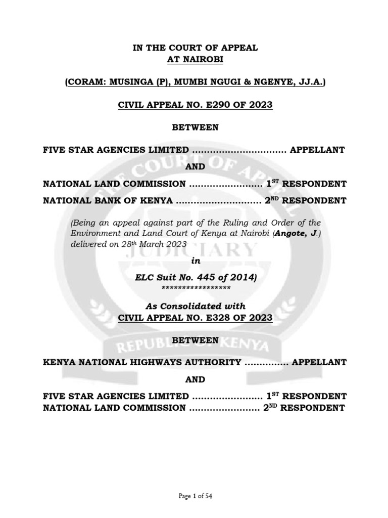Appeal on Land Compensation Judgment | PDF | Judgment (Law) | Eminent ...