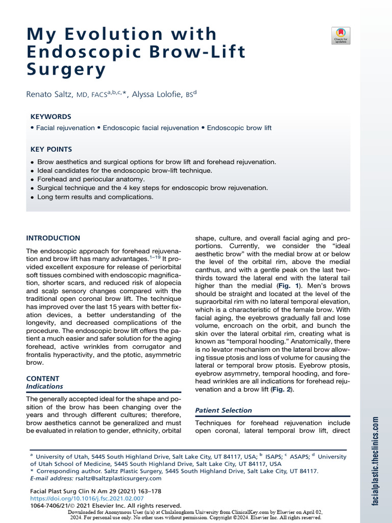 Evolution EnBL | PDF | Forehead | Surgery