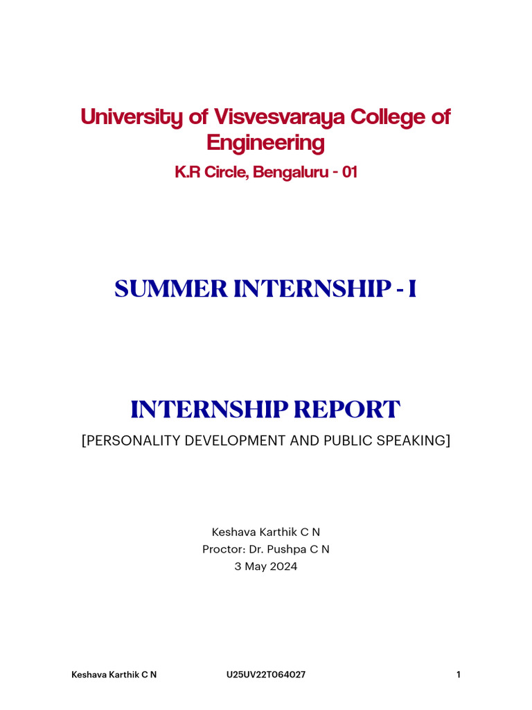 Internship Report | Download Free PDF | Popular Psychology ...