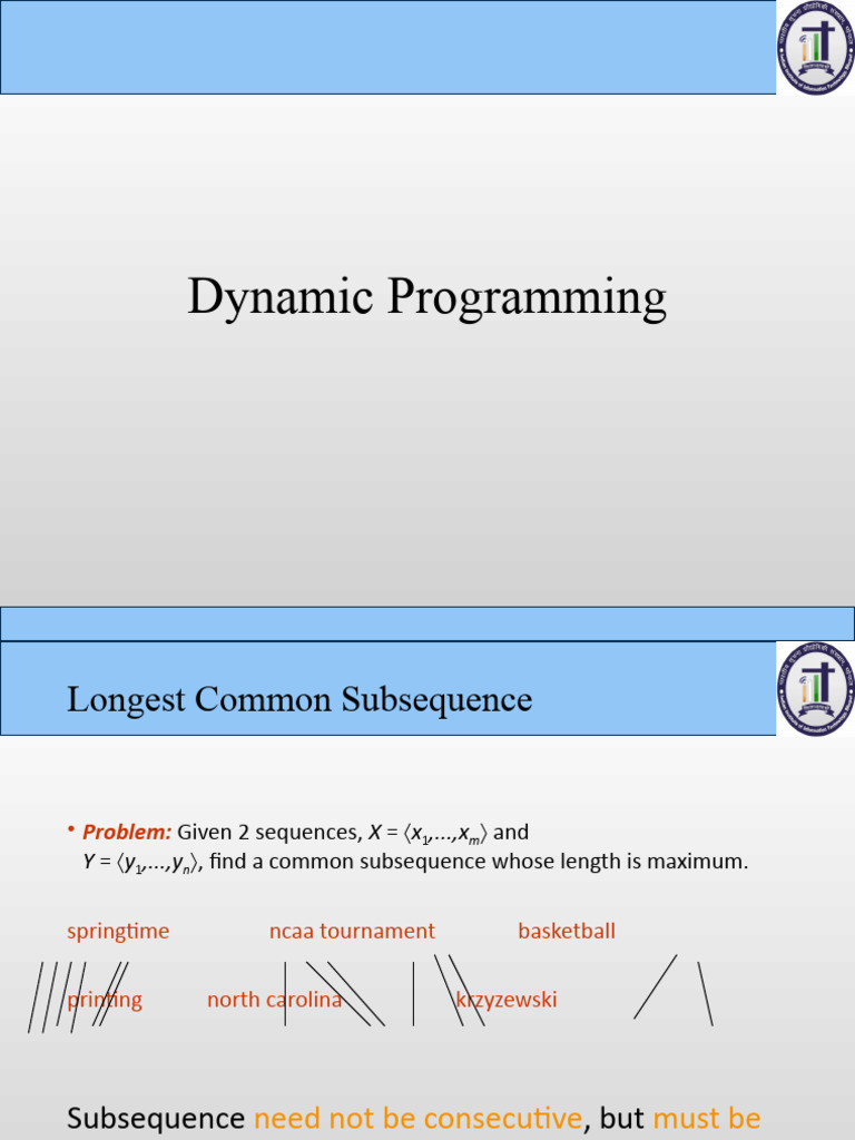 Dynamic Programing in Dsa | PDF | Mathematical And Theoretical Biology | Molecular Biology