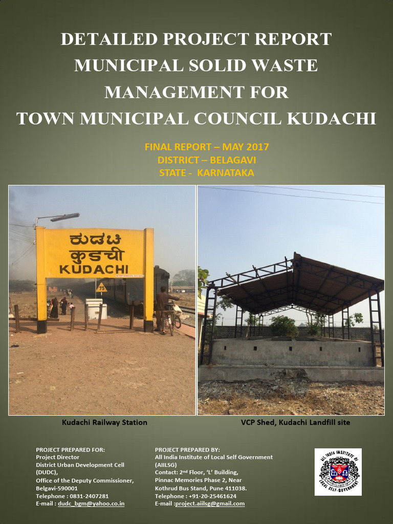 SWM DPR Kudachi | PDF | Waste Management | Waste