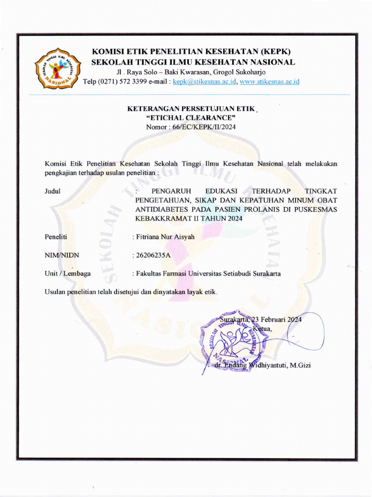 Surat EC - JOY | PDF