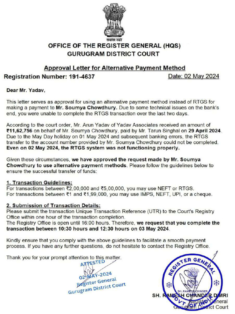 Gurugram District Court Order | PDF