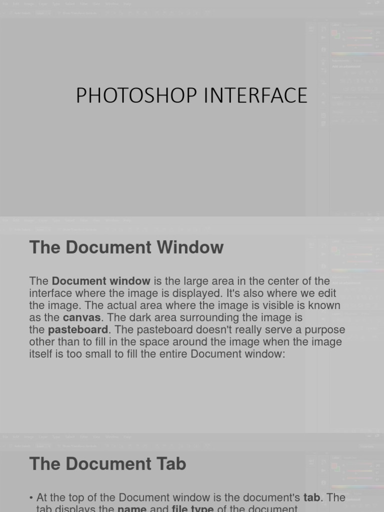 Photoshop Interface 3RD Quarter | PDF | Adobe Photoshop | Graphical ...