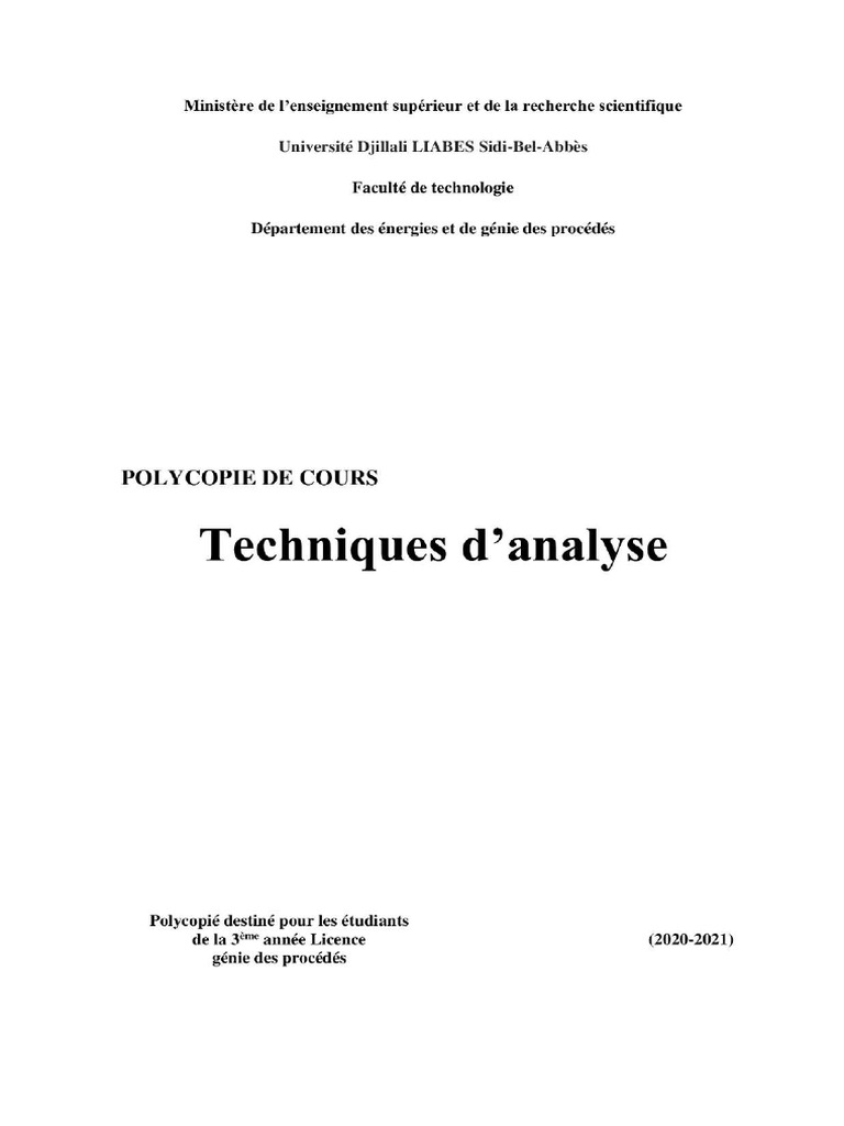 Chromato Polycopie de Cours | PDF