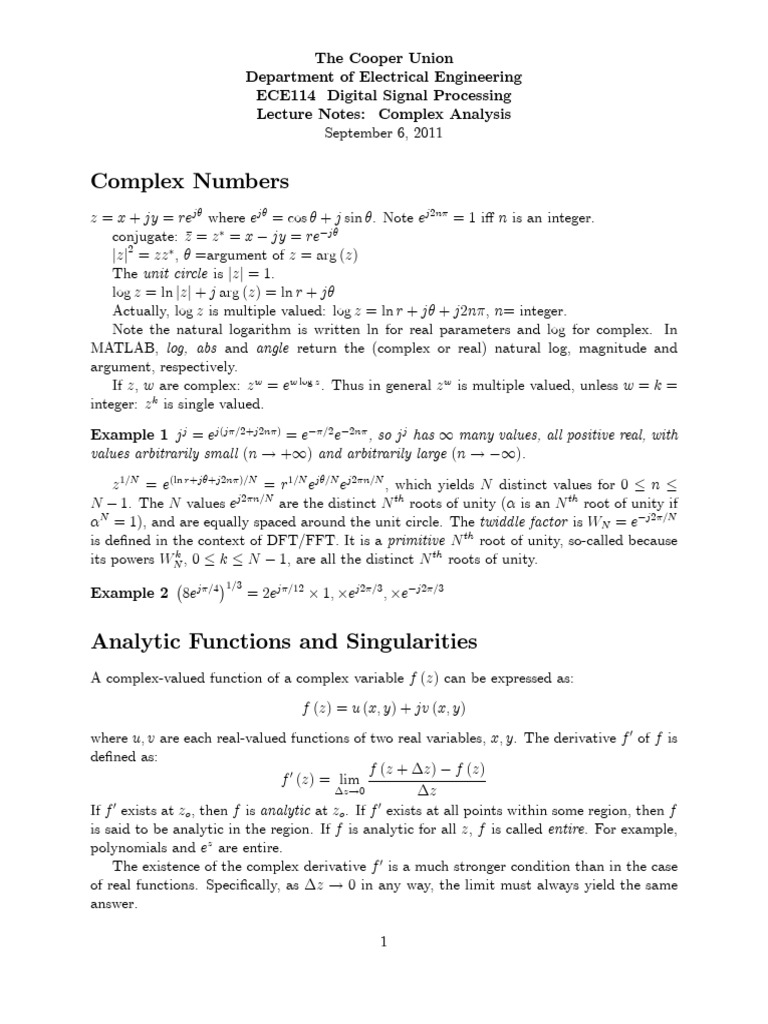 Complex Anylices | PDF | Complex Number | Logarithm