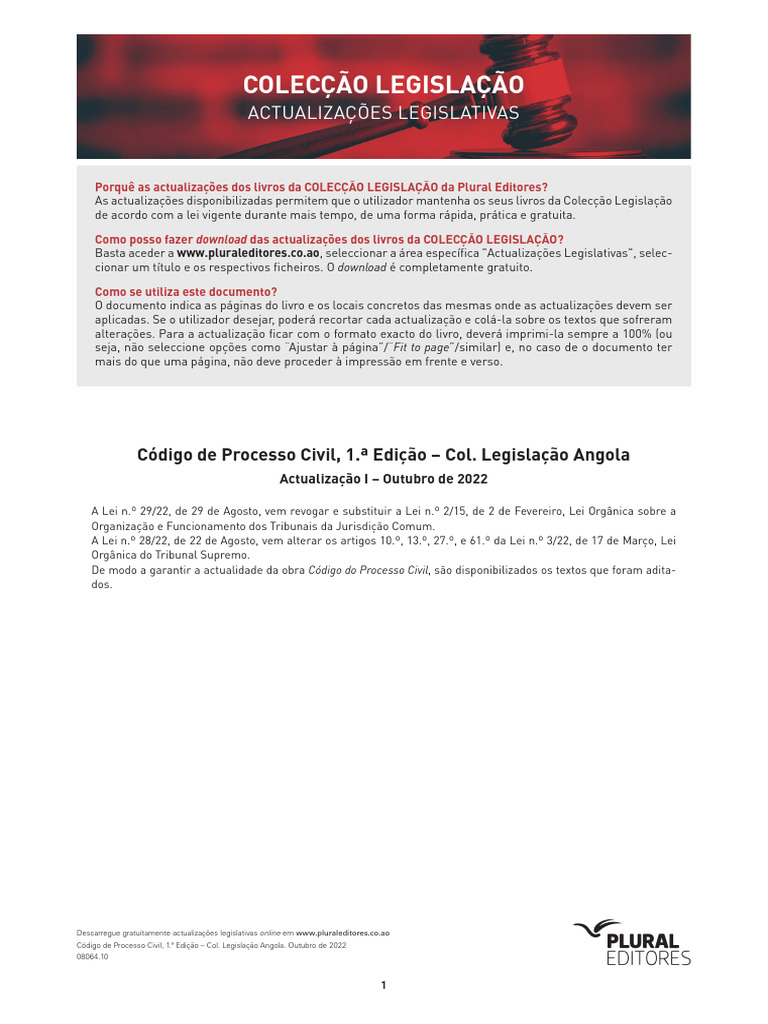 Codigo Processo Civil | PDF | Juiz | Jurisdição