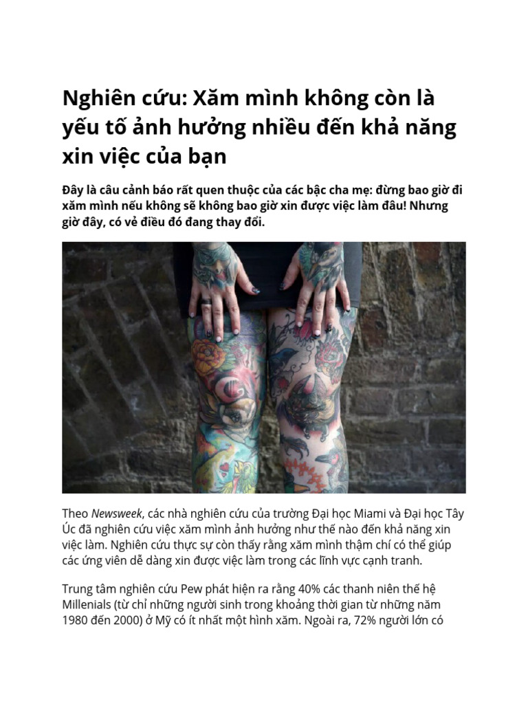 Nghiên C U Xăm Mình | PDF