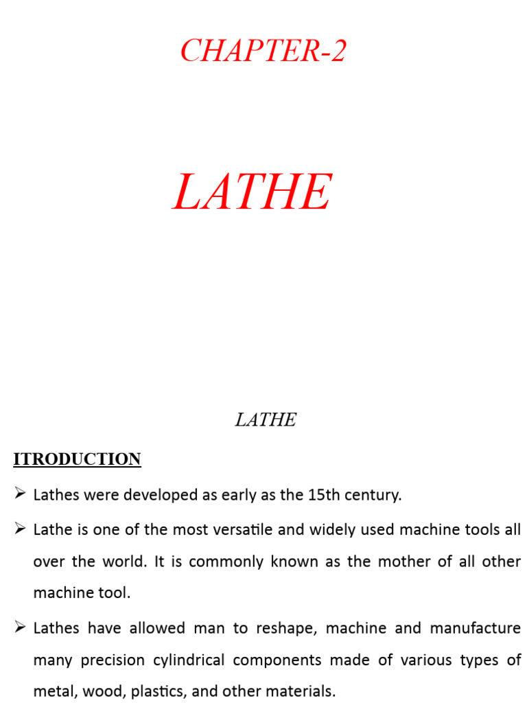 Lathe | PDF | Drill | Drilling