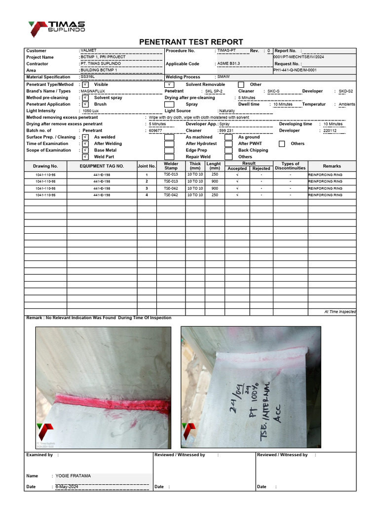 PT INTERNAL | PDF | Welding | Construction