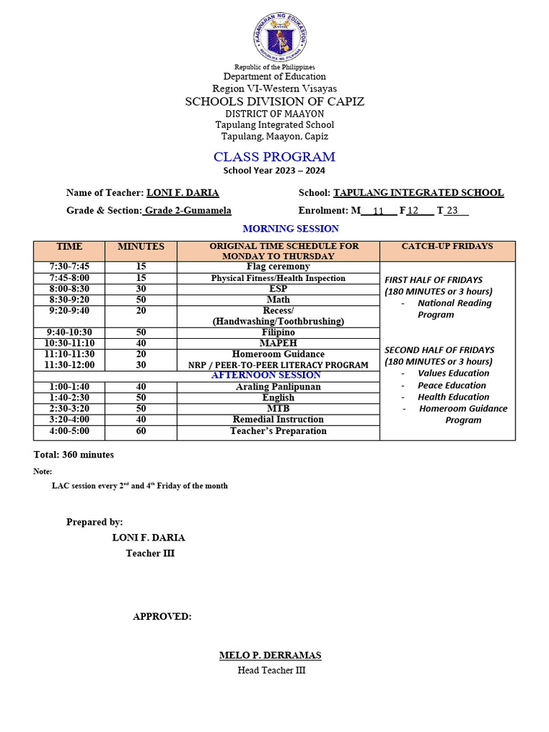 Catch Up Friday Program 2024 Looneytuness | PDF