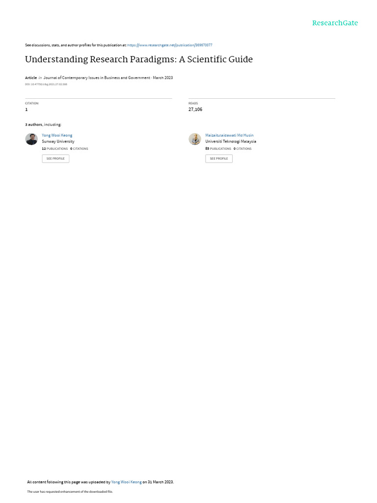 CIBG Volume27 Issue2 Pages5857-5865 | PDF | Methodology | Positivism