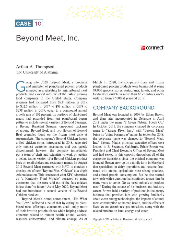 Beyond Meat | PDF | Meat | Expense