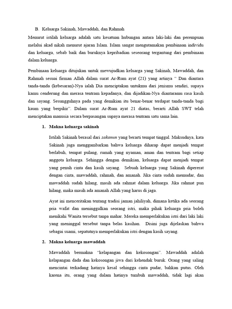 Makna Mawaddah dalam Keluarga Sakinah | PDF | Agama & Spiritualitas