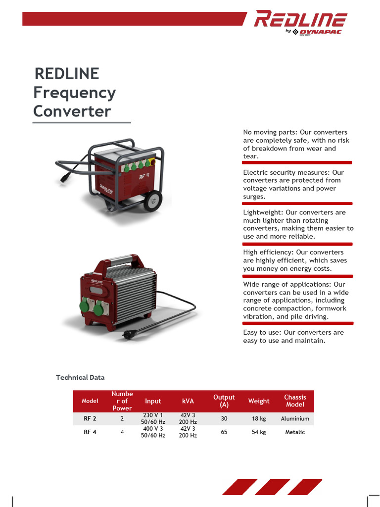 REDLINE Frequency Converter | PDF | Hertz | Electrical Components