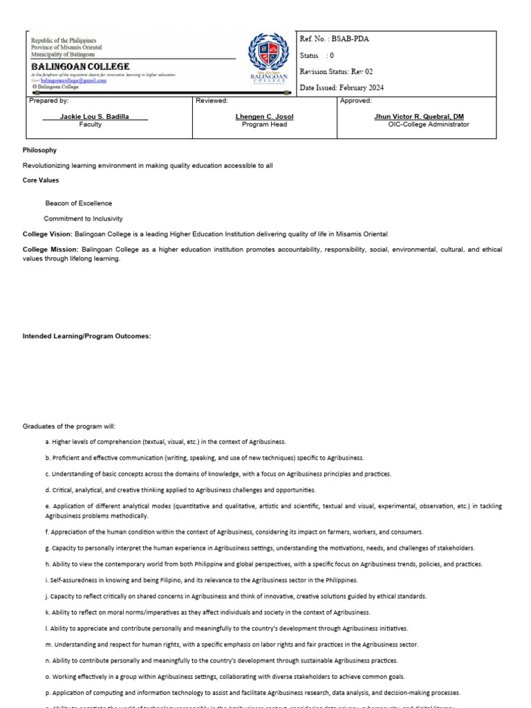BSAB-Product Development For Agribusiness | PDF | Agribusiness ...