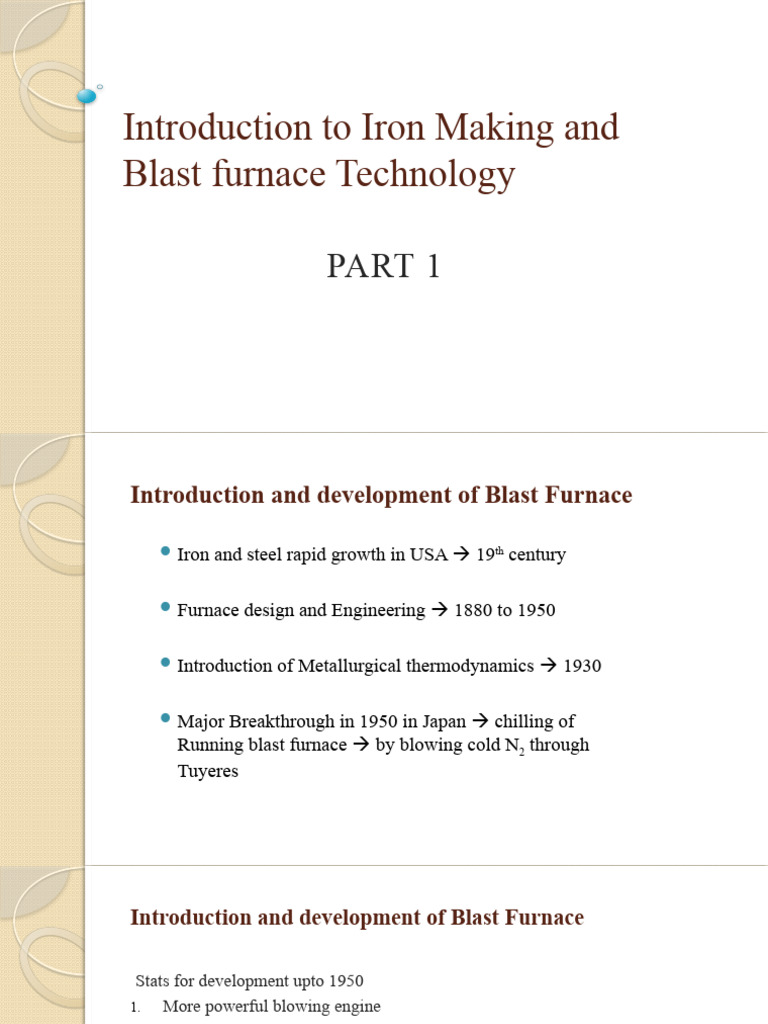 Blast Furnace Iron MakingTechnology | PDF | Blast Furnace | Coke (Fuel)