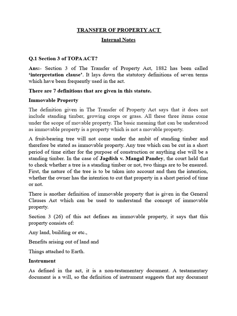 Section 8 of the Transfer of Property Act | PDF | Property | Lease