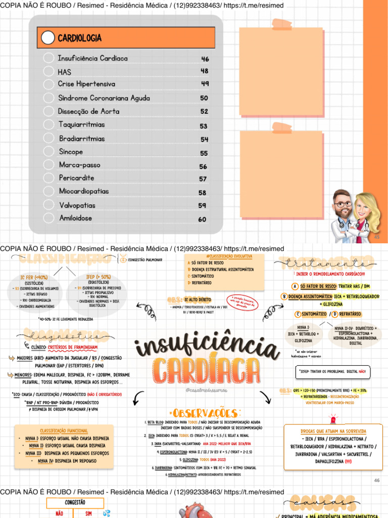 Clínica Médica Cardio- Mapas 2024 | PDF | Cardiologia | Doenças e ...