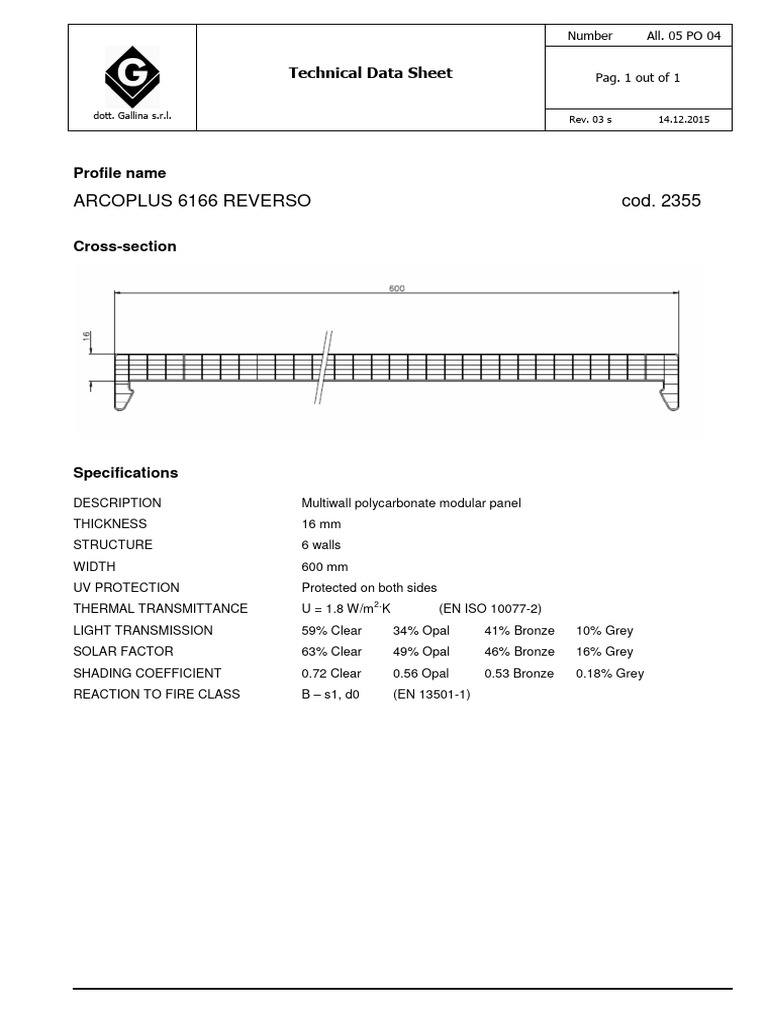 TDS Arcoplus 6166 4 colours | PDF