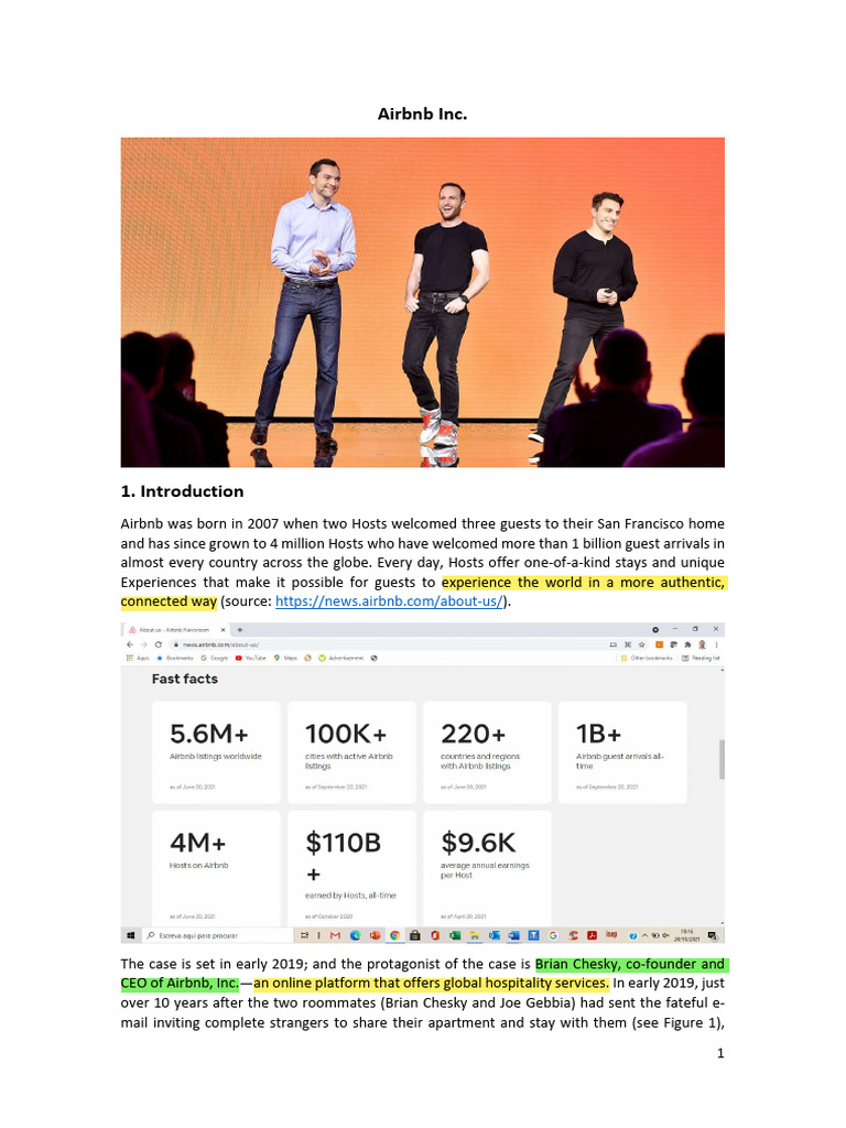 Airbnb Inc. Case Study | PDF | Airbnb | Renting