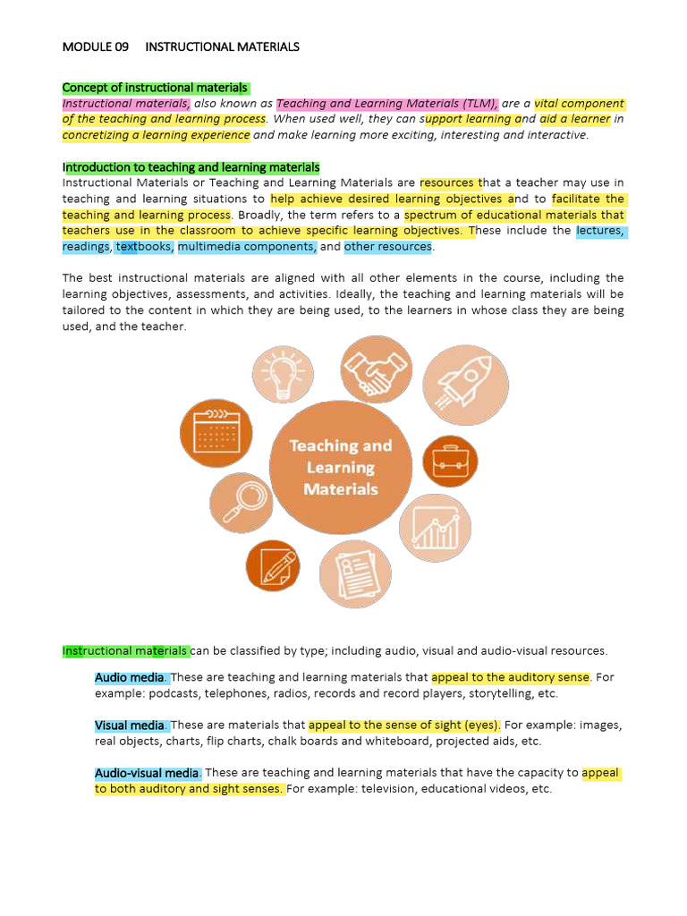 Module 09 Instructional Materials | PDF | Learning | Podcast