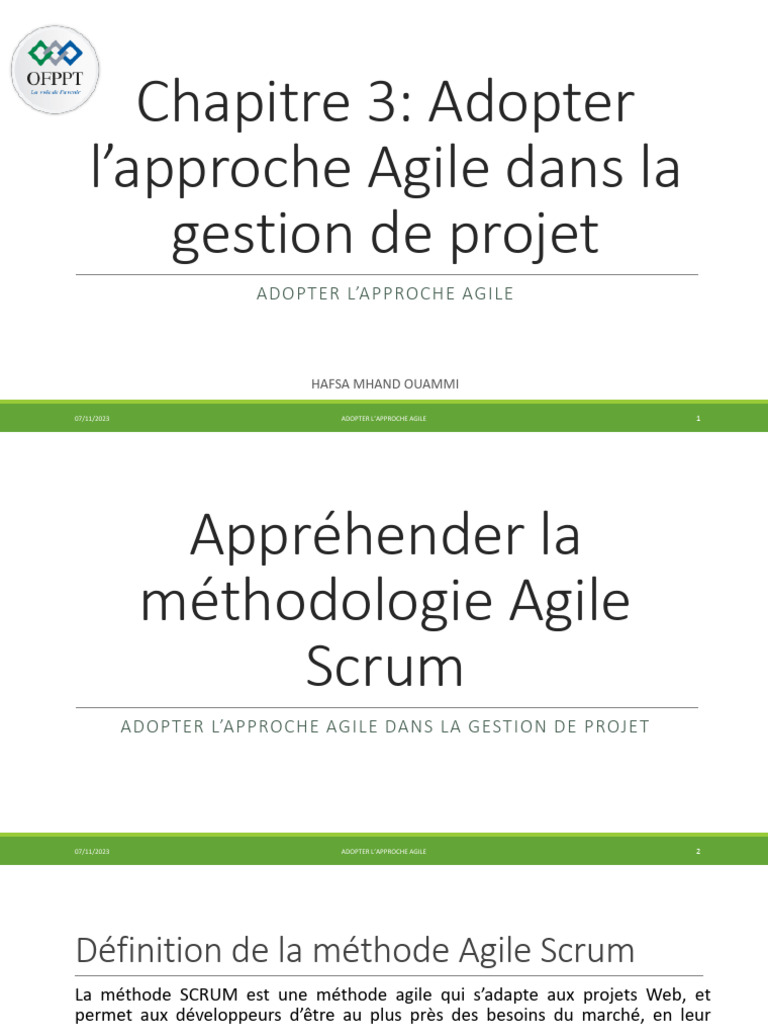 Adopter L'approche Agile - Chapitre 3-4 | PDF | Gestion de versions ...