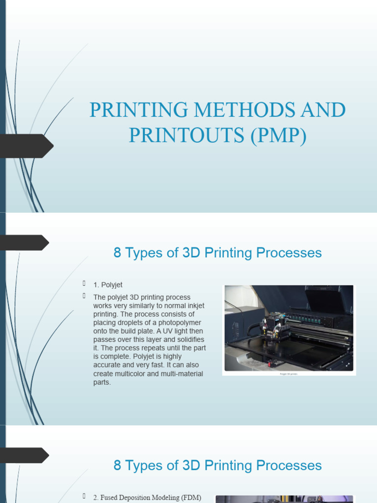 Printing Methods and Printouts PMP | PDF | 3 D Printing | Industrial ...