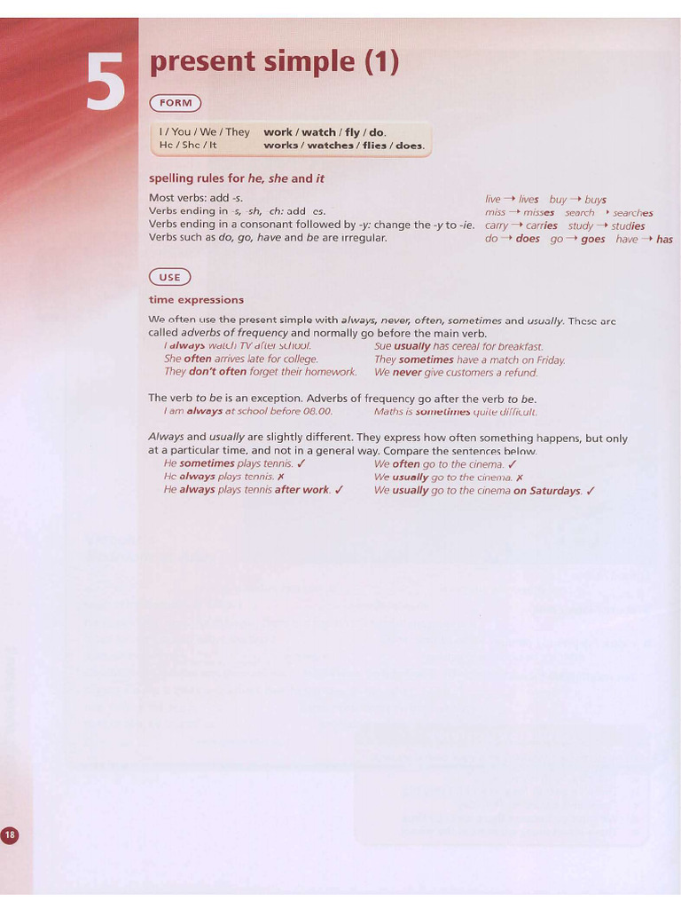 Present Simple and Cont Context | PDF