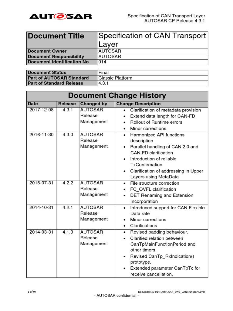 Autosar Sws Cantransportlayer | PDF | Network Topology | Computer Network