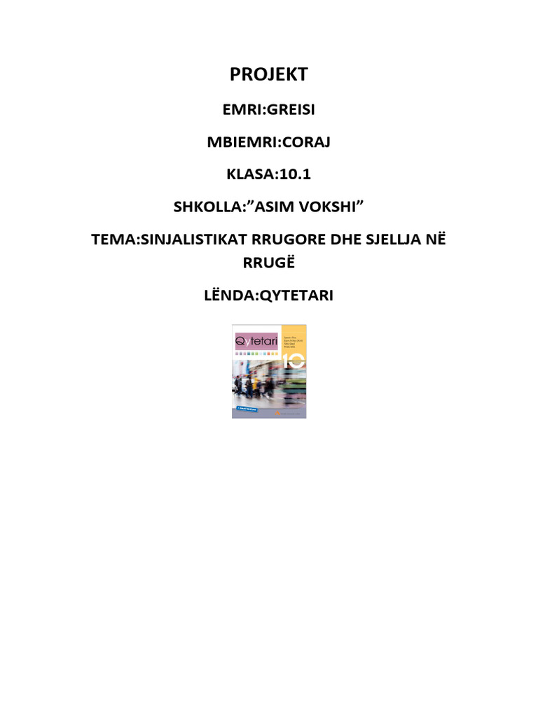 Projekti I Qytetarise | PDF