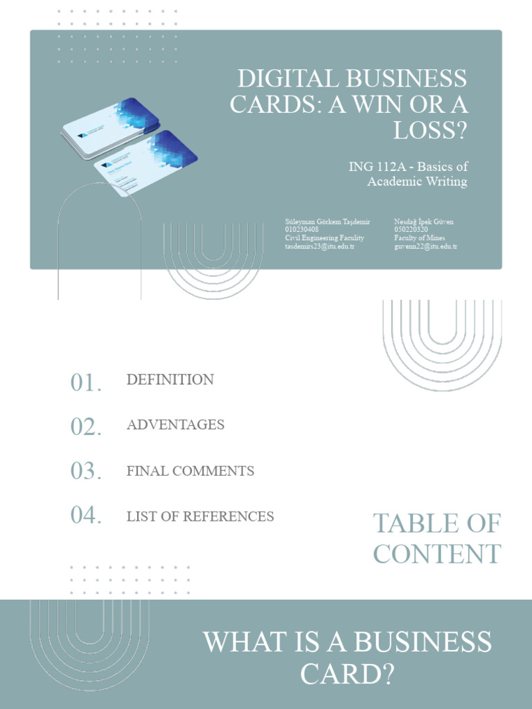 Digital Business Cards | PDF | Natural Environment | Economies