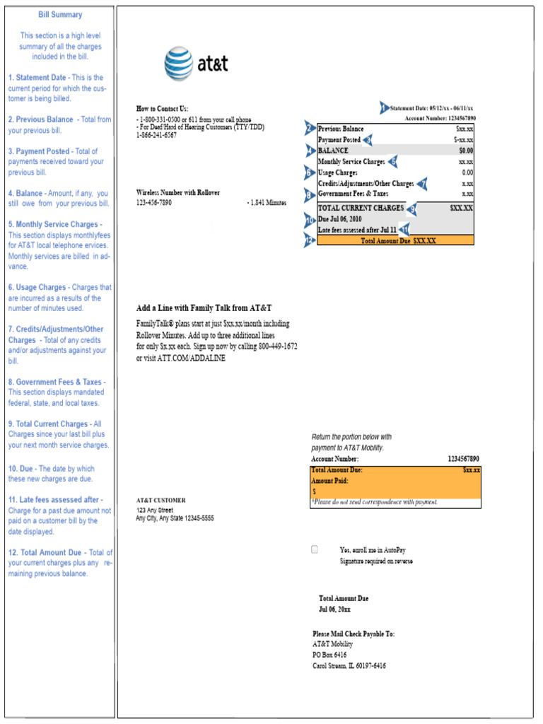 Wireless Bill Sample | PDF