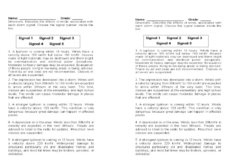 Science 5 Worksheet | PDF