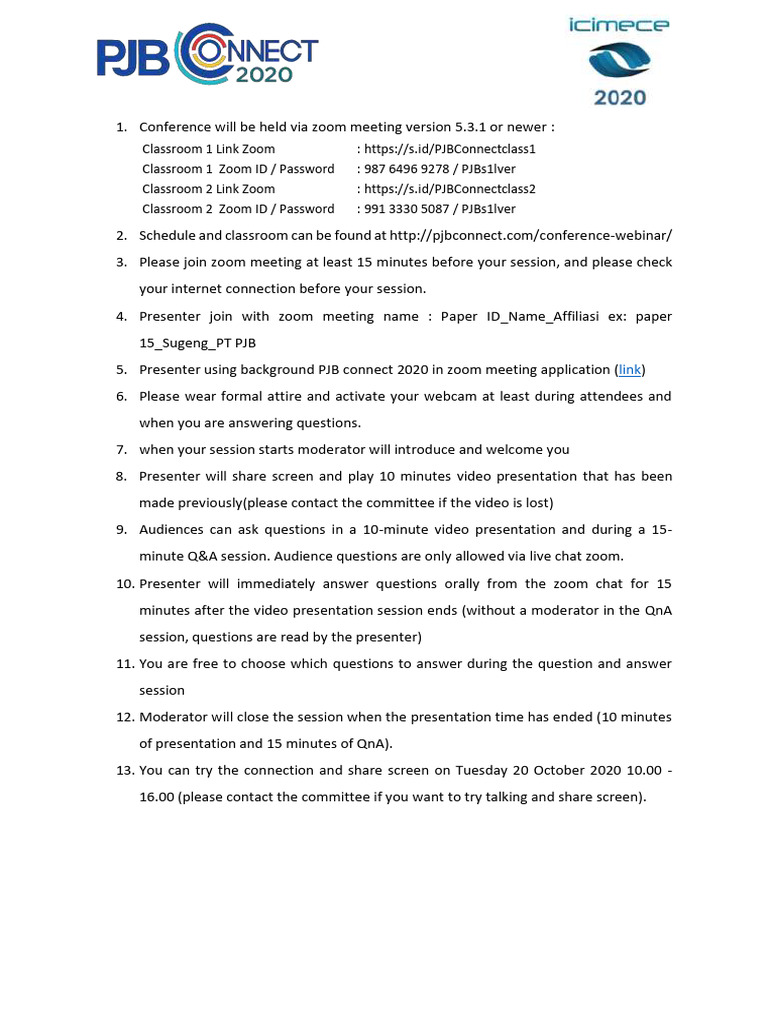 guideline for presenter conference | PDF