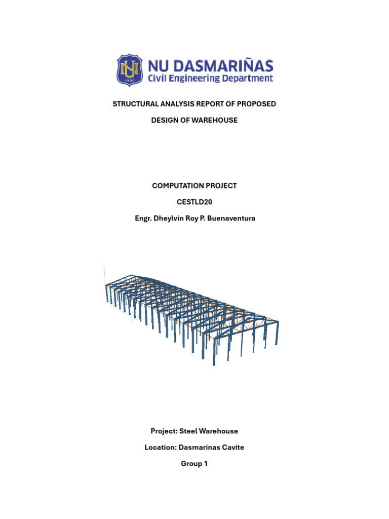 Steel Warehouse Structural Analysis Report | PDF | Integrated Truss ...