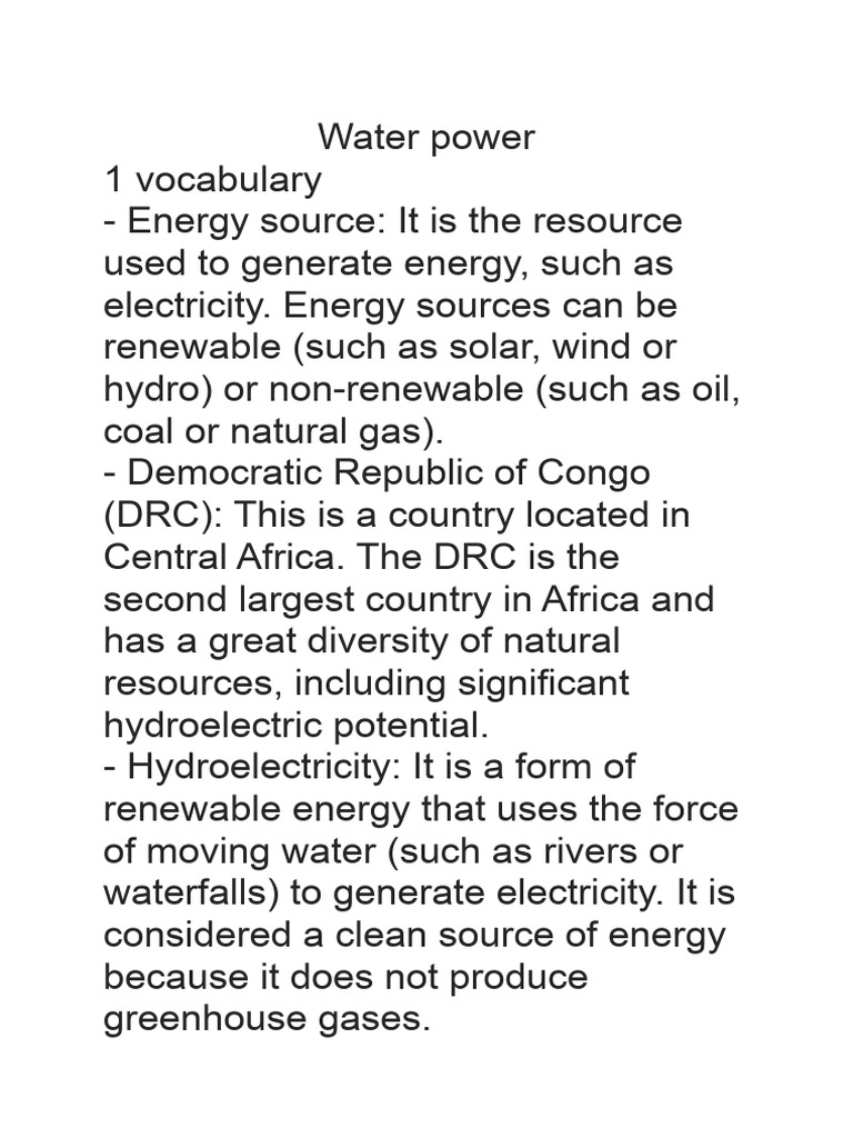 Water Power | Download Free PDF | Hydropower | Hydroelectricity