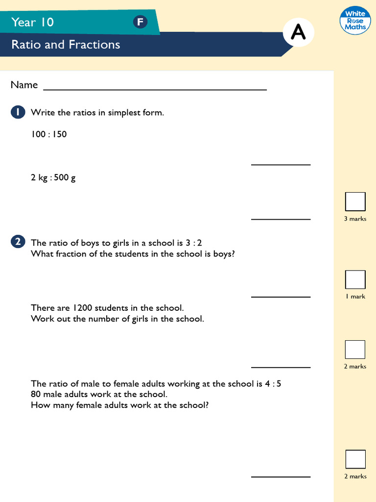 Ratios and Fractions Practice Problems | PDF | Ratio | Fat