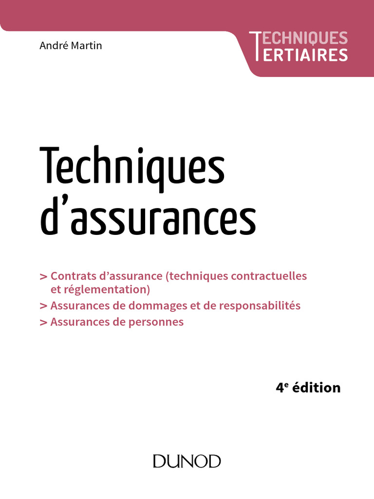 Techniques Dassurances (And - (Z-Library) | PDF | Assurance | Risque