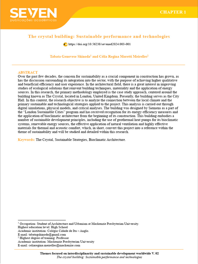 The Crystal Building: A Sustainability Case Study | PDF | Green ...