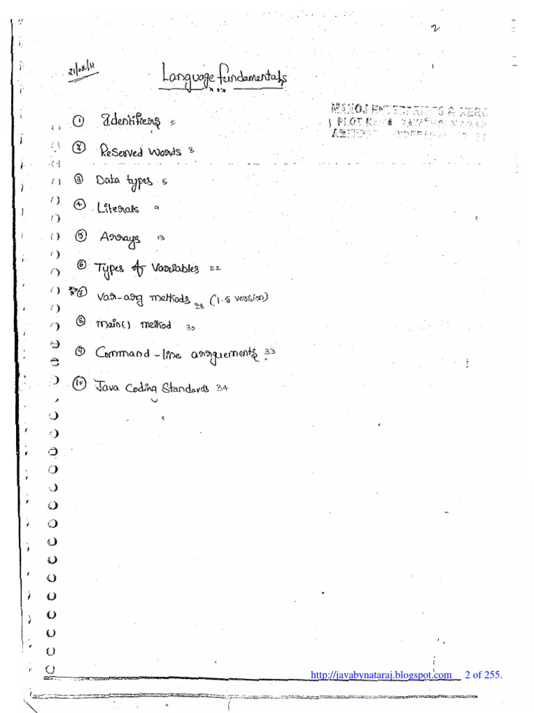 Language Fundamentals | PDF