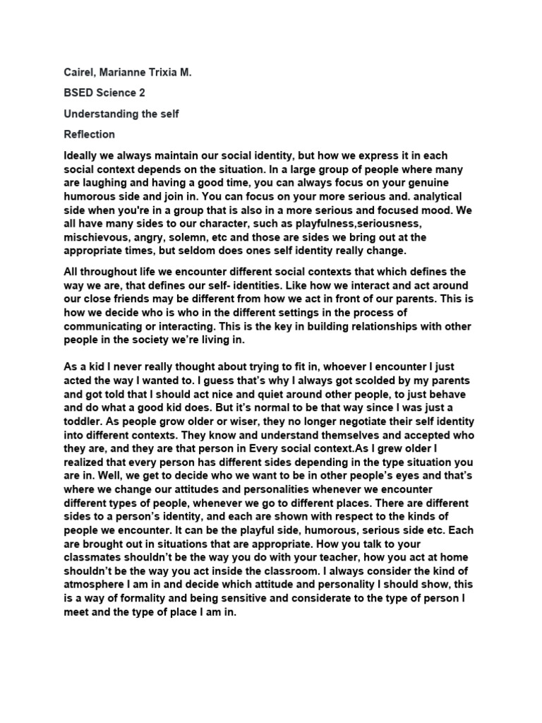 Chapter 2 UTS | PDF | Identity (Social Science) | Cognition