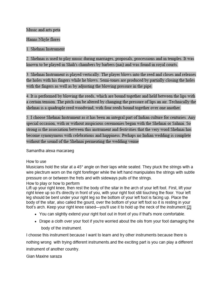 Music and Arts Peta | PDF | String Instruments | Musical Instruments