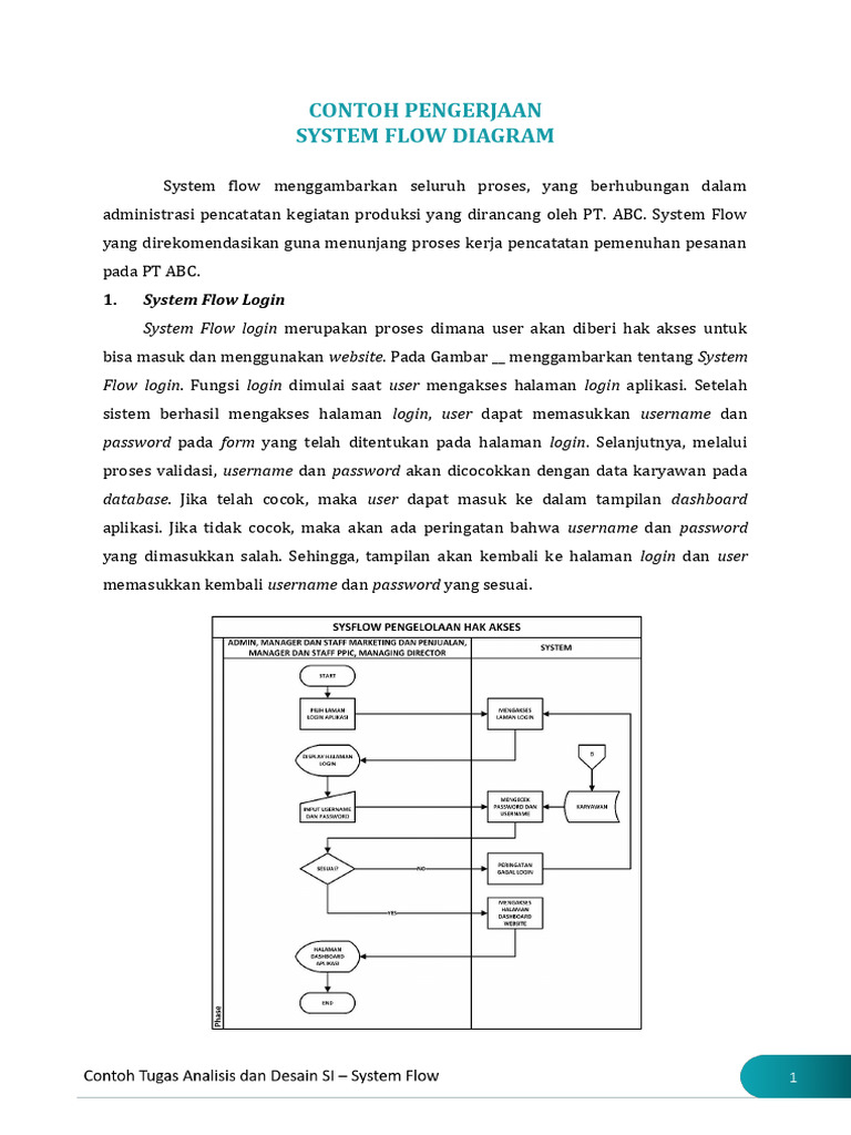 Contoh Pengerjaan System Flow | PDF | Pengelolaan Keuangan & Uang