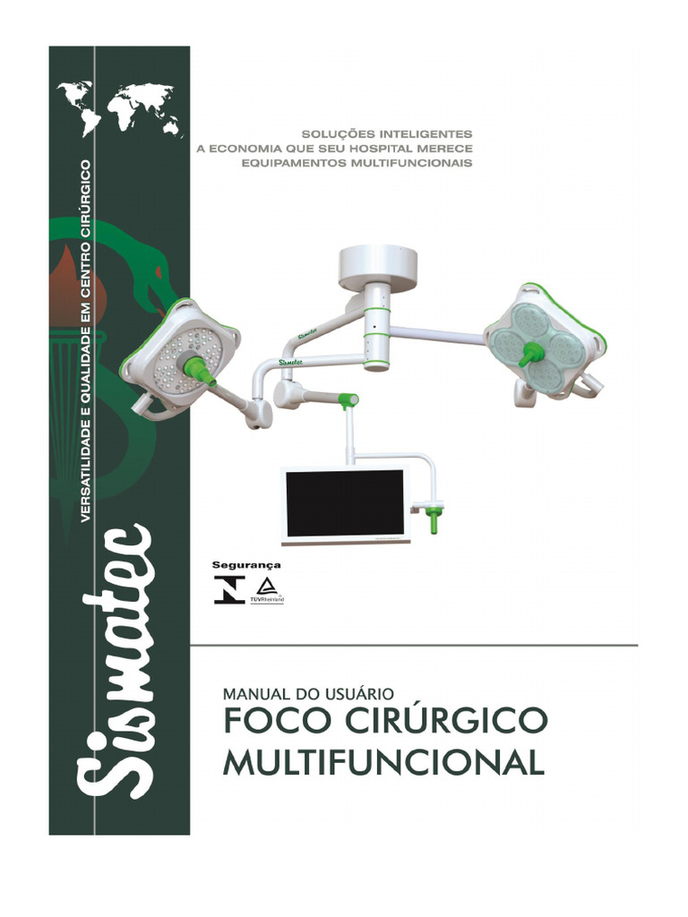 Foco Cirúrgico de Teto Sismatec PDF | PDF