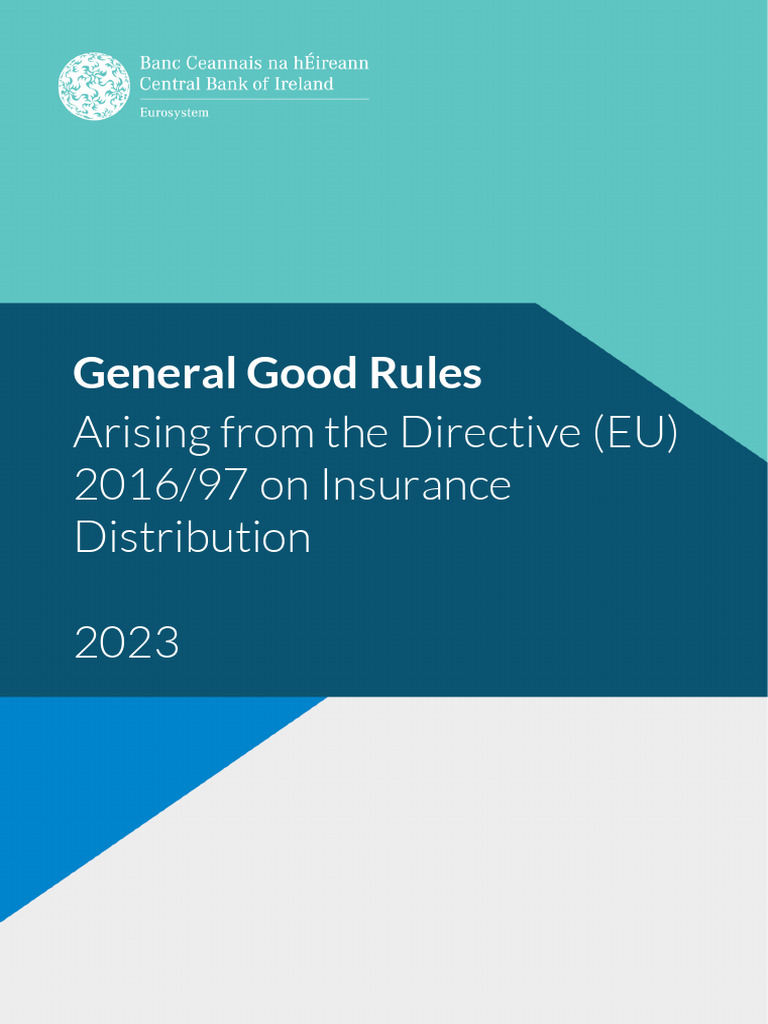 Ireland Insurance Distribution Rules | PDF | Insurance | Consumer ...