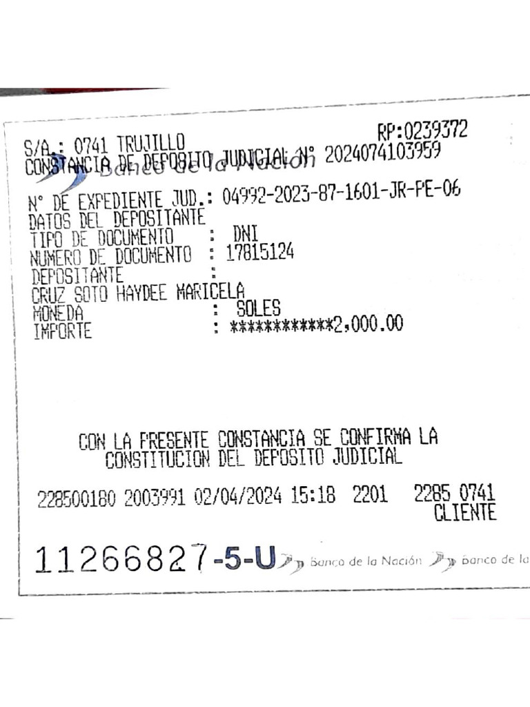 3° Depósito Judicial (Daniel Alva) | PDF