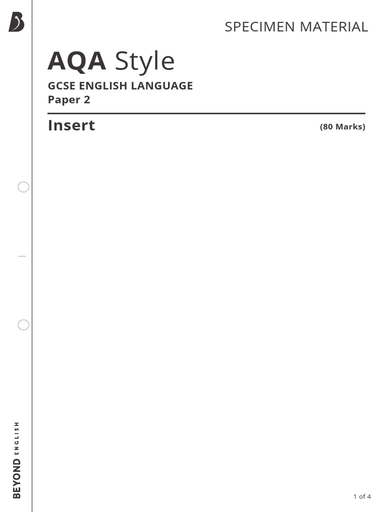 3 - AQA Style - Insert | PDF | Housekeeping